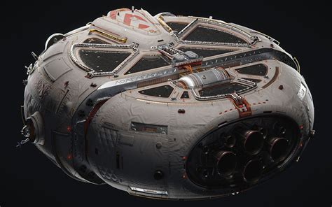 Blender宇宙飞船概念航天器3D模型Blend格式设计素材 CGgoat