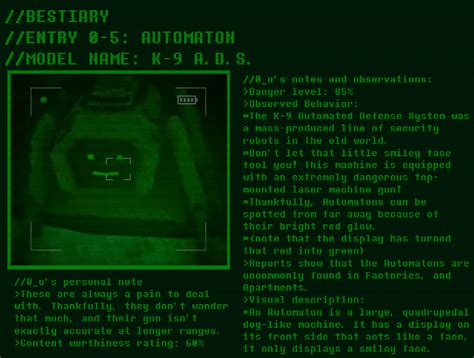 Bestiary Entry 0 5 Automaton Rcontentwarninggame