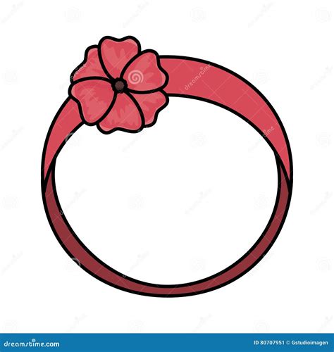 Cute Female Headband Icon Stock Vector Illustration Of Color 80707951