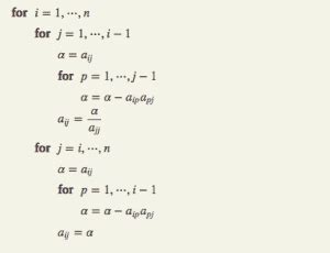 Lu Decomposition Algorithm And Flowchart Code With C
