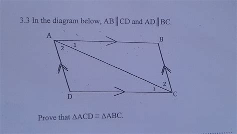 solved 3 3 in the diagram below abparallel cd and adparallel bc prove