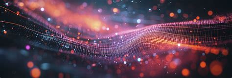 Abstract Digital Network Glowing Lines And Particles Background Abstract Design Light Future
