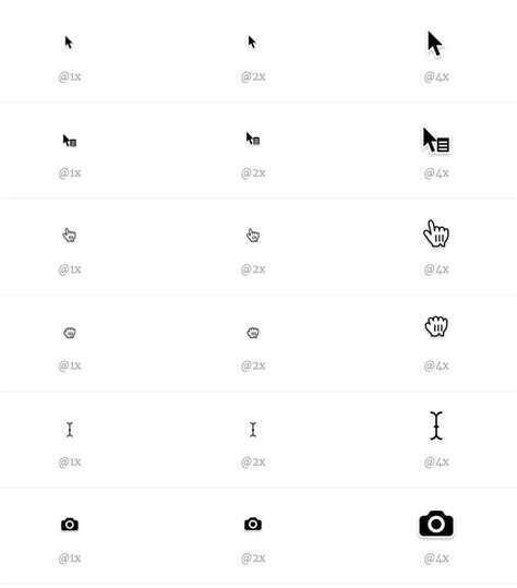Common Mac OS X Cursors As PNGs Mobile Ui Design Mac Os Ui Ux Design