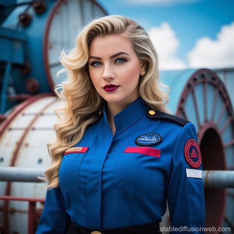 Wearing A Federation Engineering Uniform Standing In Front Of A Reactor