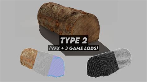 3D Model Wood Logs Photogrammetry VR AR Low Poly CGTrader