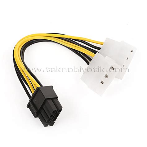 Dark 2 x 4 pin Molex - 6+2 pin PCI-E Dönüştürücü Kablo (DK-CB-P104 ...