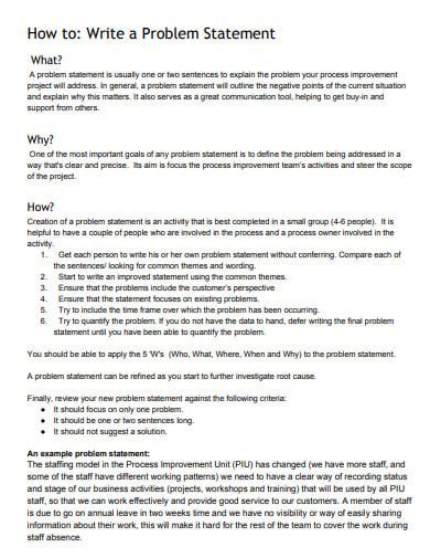 How To Make Create A Problem Statement Templates Examples
