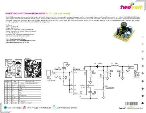 5v To 12v Inverting Switching Regulator Electronics