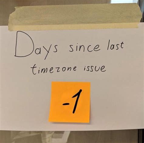 Days Since Last Timezone Issue Rprogrammerhumor