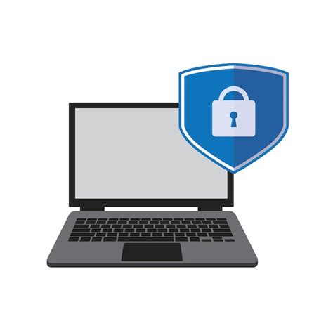 Premium Vector Computer Security Protect Your Laptop Concept Laptop