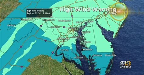 Maryland Weather Severe Thunderstorms High Wind Warnings For Friday