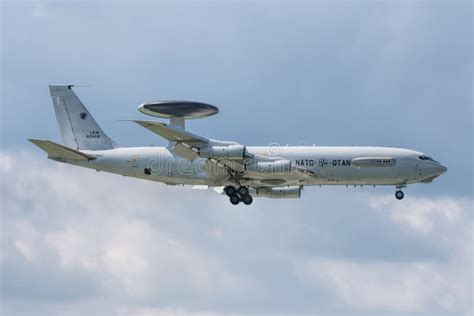 Boeing E 3a Sentry Awacs Editorial Stock Image Image Of Landing 55997279