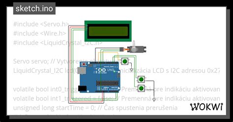 INT0 2xLED Servo Copy Wokwi ESP32 STM32 Arduino Simulator