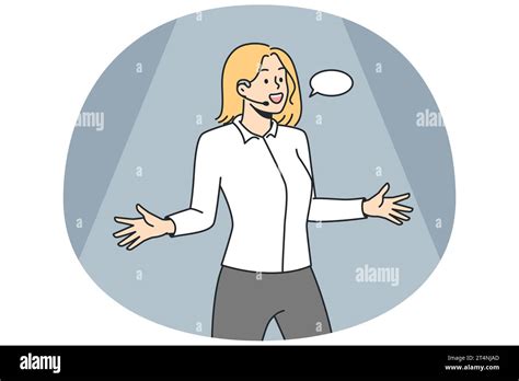 Stand Up Comedian Woman Girl Tells Funny Interesting Story Shows
