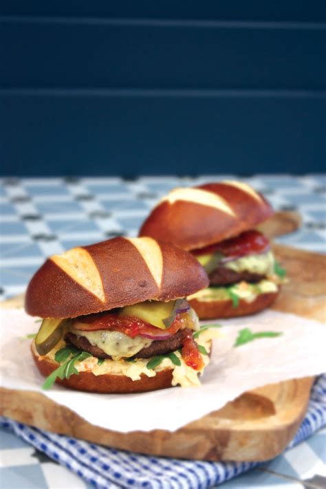 Pretzel Burger Bun Panino Breads