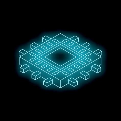 Glowing Microchip Representing Advanced Technology And Computing Power