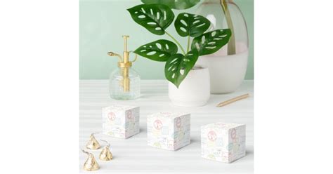Passport Stamp Pastel Up And Away Party Favor Boxes Zazzle