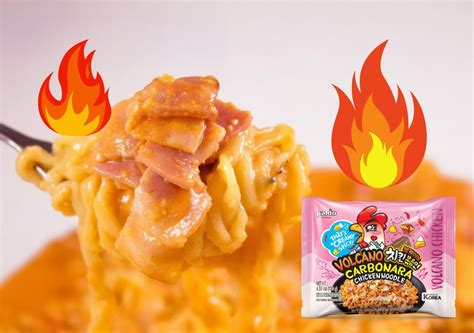 Spicy Meets Creamy Paldo Volcano Carbonara Chicken Noodles Are A