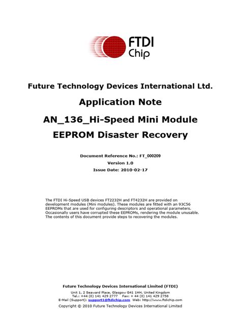 An 136 Hi Speed Mini Module Eeprom Disaster Recovery Pdf An 136 Hi Speed Mini Module Eeprom Disaster Recovery Pdf
