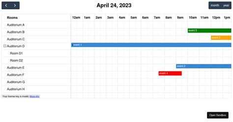 Fullcalendarresource Timeline Examples Codesandbox