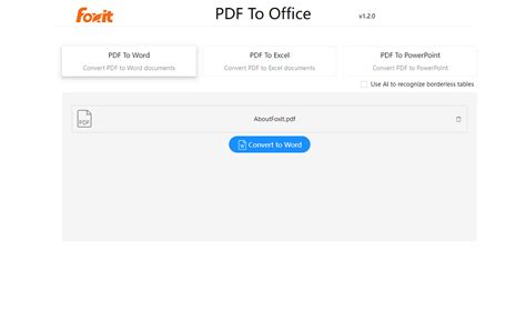 how to convert pdf to word powerpoint and excel using node js foxit