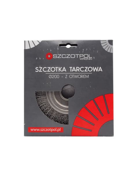 Szczotka Tarczowa Fi 200 Mm Z Otworem Fi 32 Mm Drut Techniczny