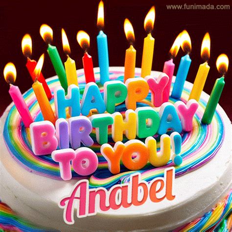 Anabel Animated Happy Birthday Cake  Image For Whatsapp