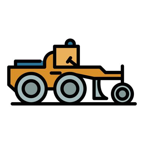 Construction Grader Machine Icon Color Outline Vector 19194994 Vector