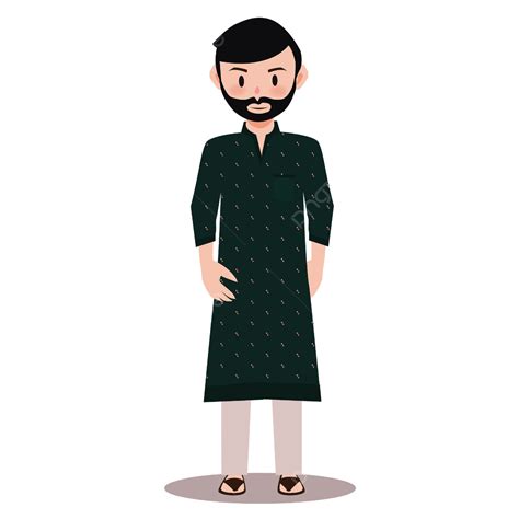Indian Mehndi Ceremony Groom Cartoon Illustration Vector Cartoon Clipart Indian Clipart