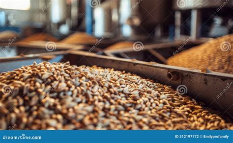 Grain Processing Machine In Action Stock Illustration Illustration Of