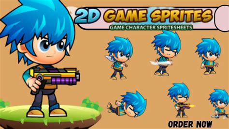 Create 2d Sprite Sheet For Your Game Asset For Game Art And Vtuber