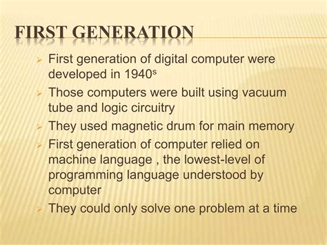 Types And Genration Of Computer Ppt