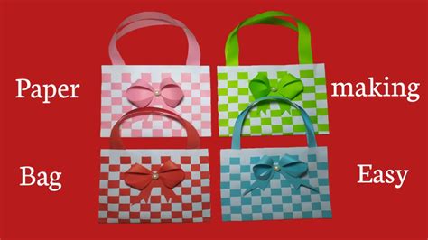 How To Make A Paper Bag Easily I Paper Bag Making Tutorial Easy