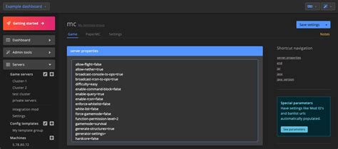 config templates gameserverapp docs