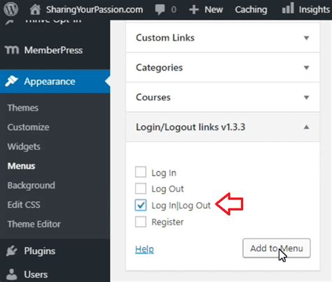 Easily Add Smart Dynamic Login Logout Menu Links And Memberpress