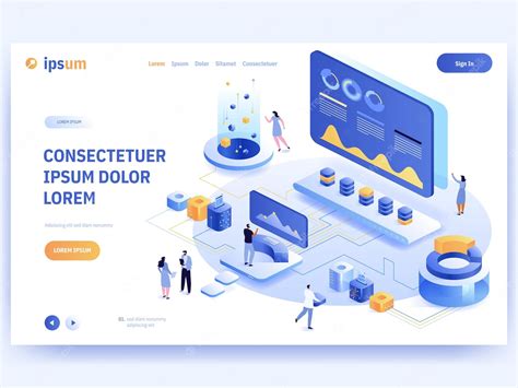 Premium Vector Data Visualization Concept For Banner Template