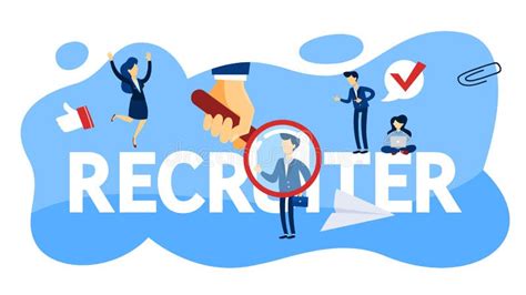 Concept De Recruteur Choix Dun Candidat Pour Louer Illustration De
