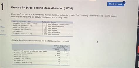 solved 1 check my work exercise 7 4 algo second stage