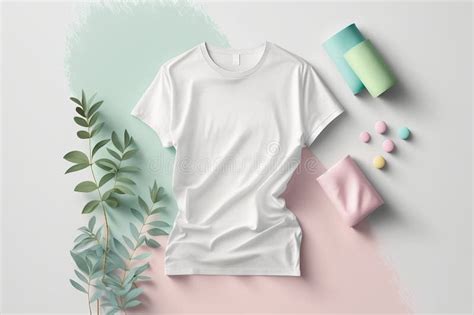 A Blank White T Shirt Mock Up Ai Generated Stock Illustration Illustration Of Background