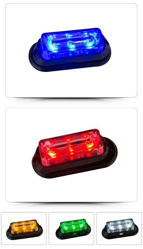 V W Blue Led Strobe Flash Light Car Front Grille Strobe Light For Sl S Buy Strobe