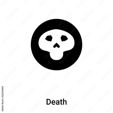 Death Icon Vector Isolated On White Background Logo Concept Of Death
