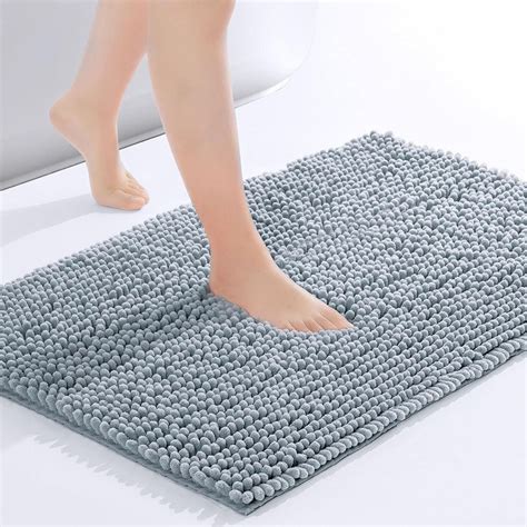 Eider And Ivory™ Chenille Bathroom Rugs Non Slip Bath Mat 24x17