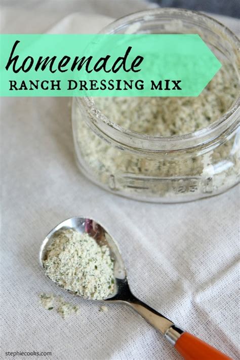 Homemade Ranch Dressing Mix Quick And Easy Stephie Cooks