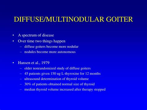 Ppt Thyroxine Suppression Therapy In Nodular Thyroid Disease