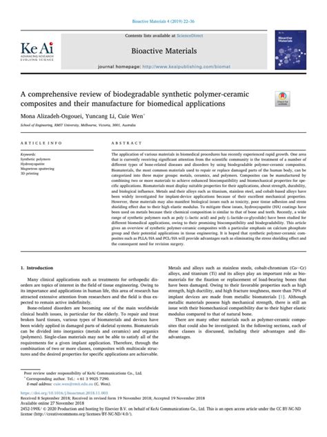 Nano Bio Composites Pdf Biomaterial 3 D Printing