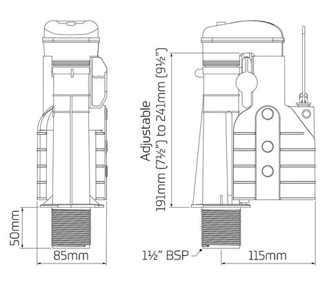 Siamp Skipper 45 Toilet Dual Flush Valve And Push Button 2 Base