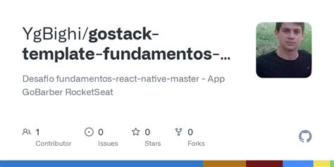 Github Ygbighi Gostack Template Fundamentos React Native Master