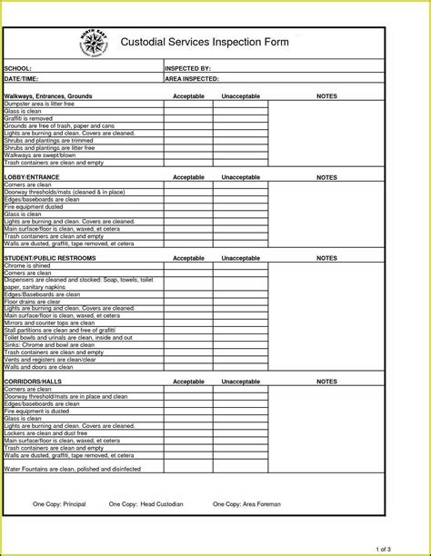 Printable Hvac Inspection Checklist Template