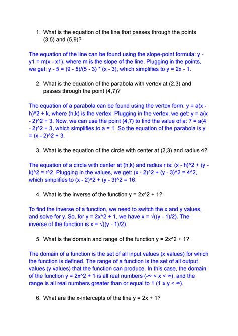 Functions And Their Graphs Linear Quadratic Exponential Logarithmic