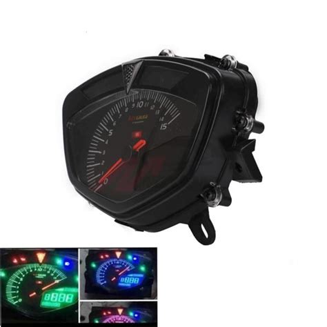 Motorbike LCD Digital Speedometer With Dual Range Seven Color Screen Aliwheels